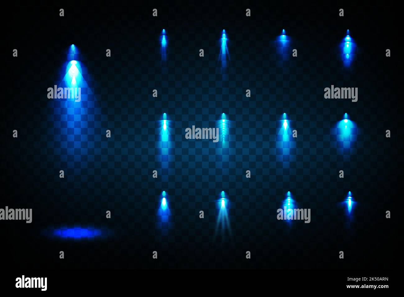Vector Spotlights Scene Light Effects Glow Light Effect Vector Illustration Stock Vector