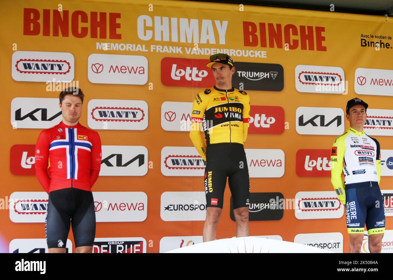 Podium, Rasmus Tiller (Uno-X Pro Cycling Team) 2nd place, Christophe ...