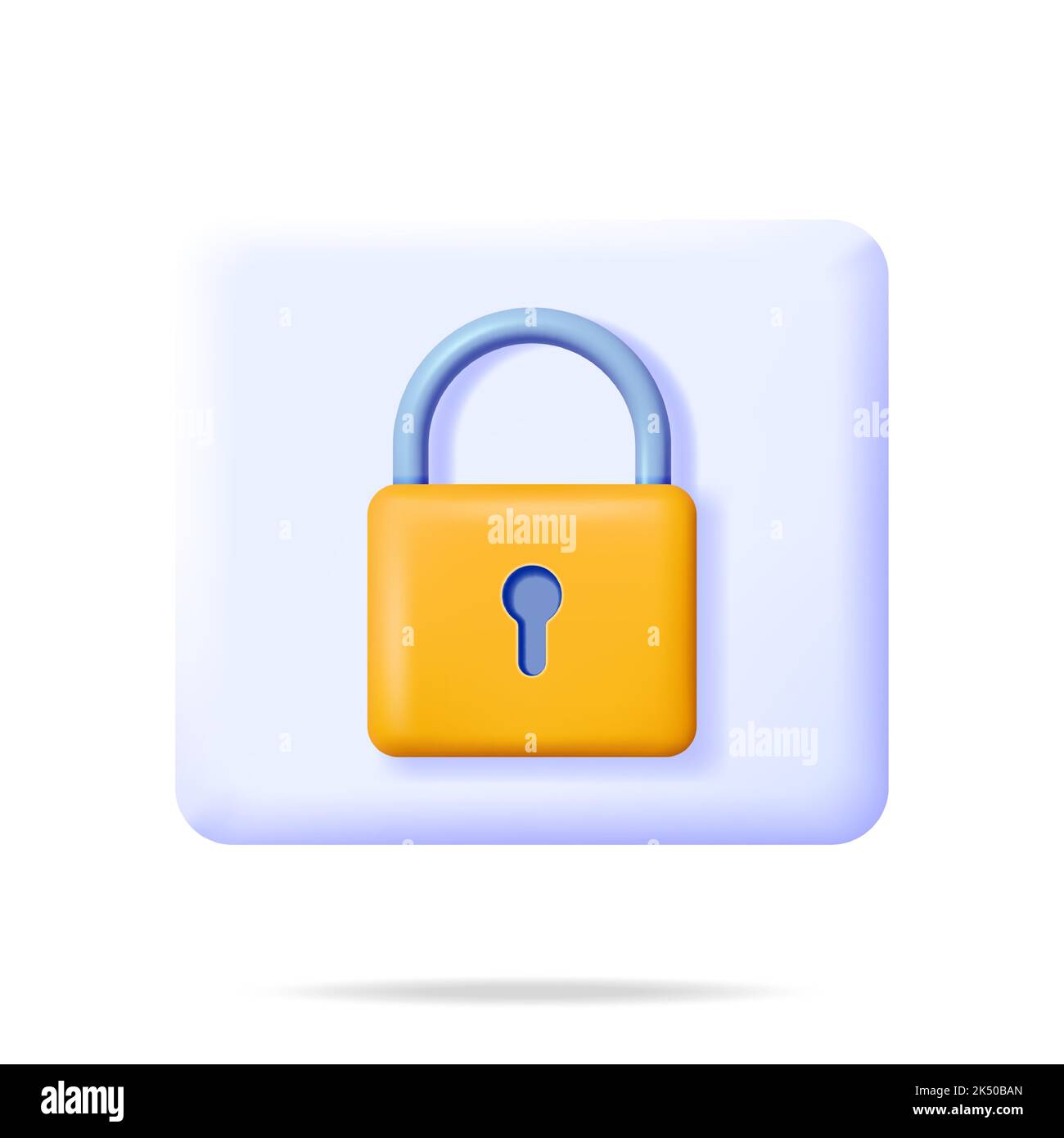 3D Orange Padlock Button Isolated Stock Vector Image & Art - Alamy