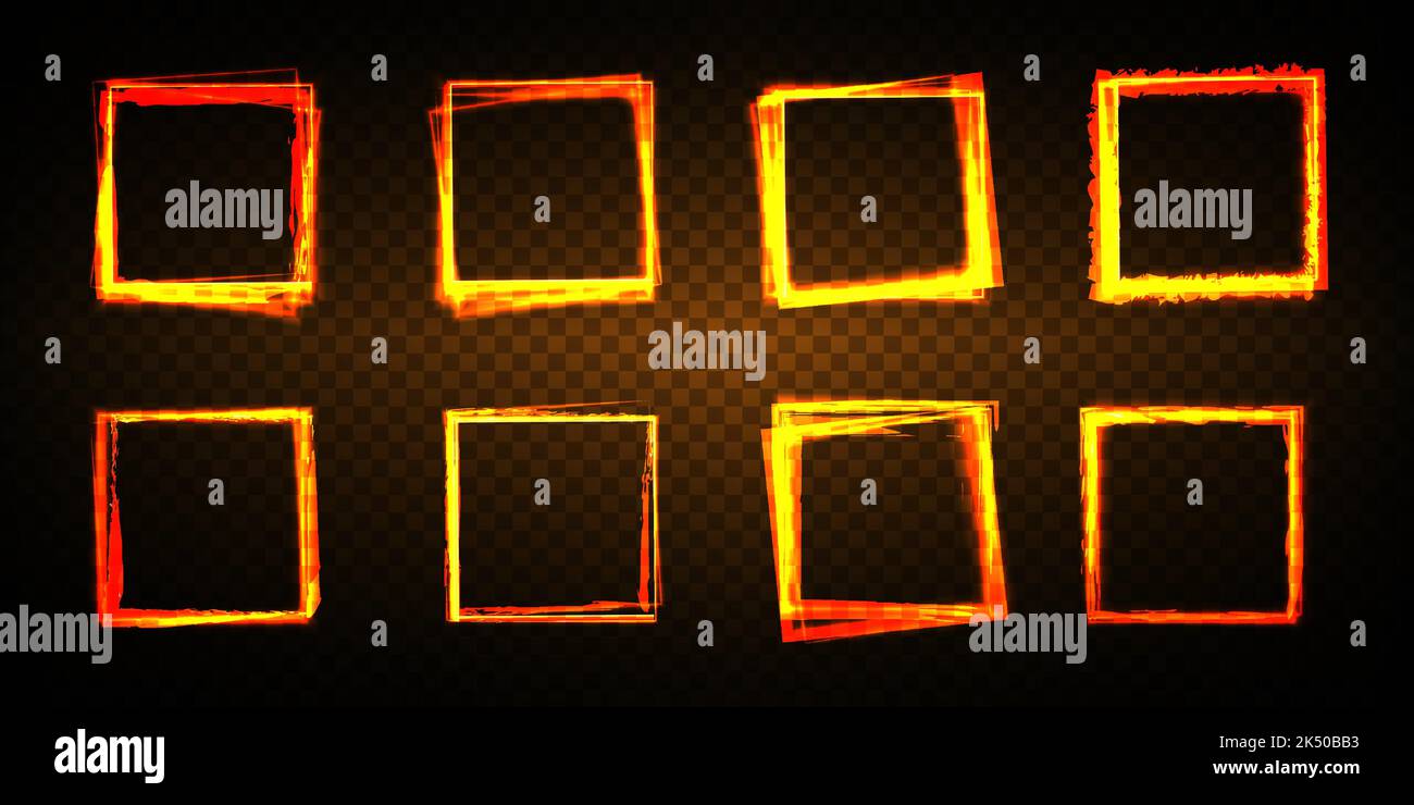 Transparent square lens with light effect. Abstract sparkling glitter ...
