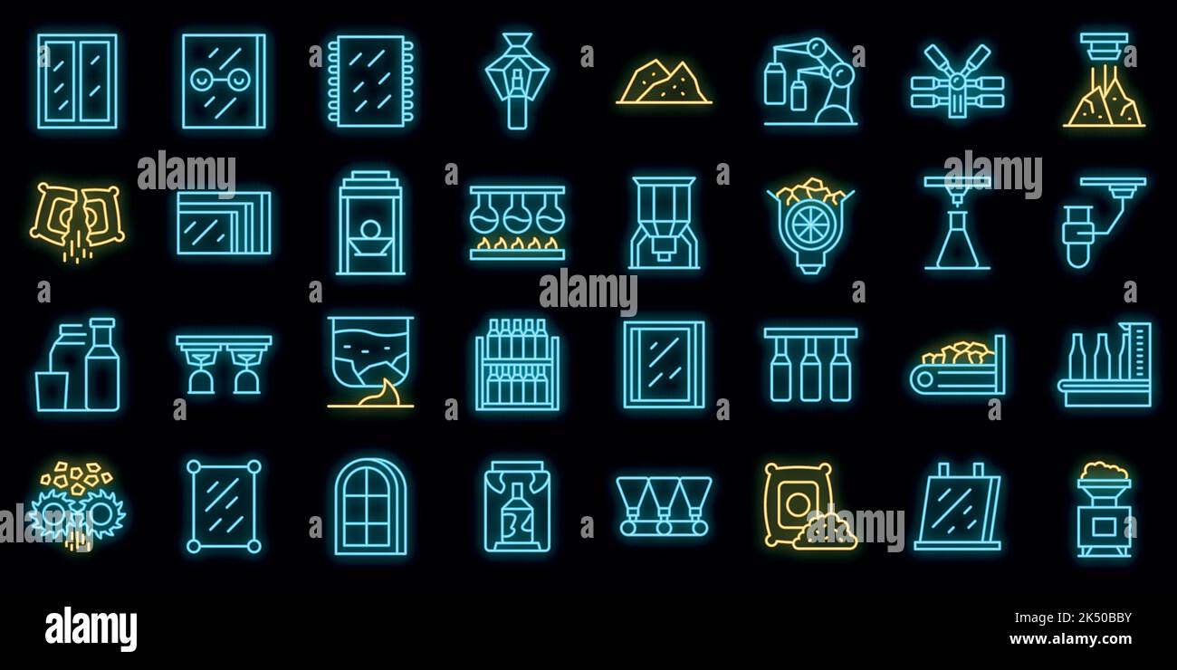 Industry glass factory furnace Stock Vector Images - Alamy