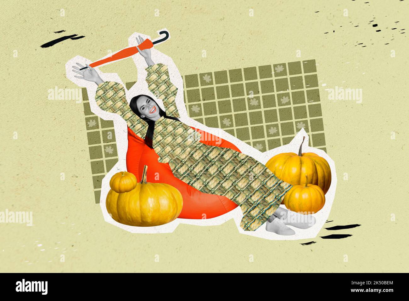 Creative 3d photo artwork graphics painting of smiling happy lady ...