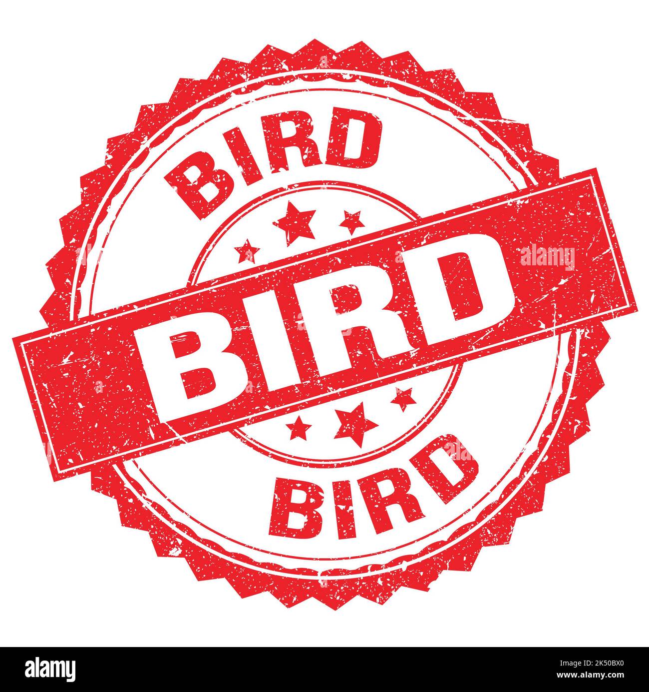 BIRD text written on red round stamp sign Stock Photo - Alamy