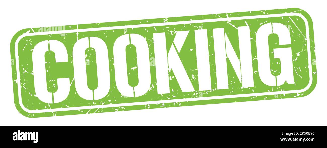 COOKING text written on green grungy stamp sign Stock Photo - Alamy