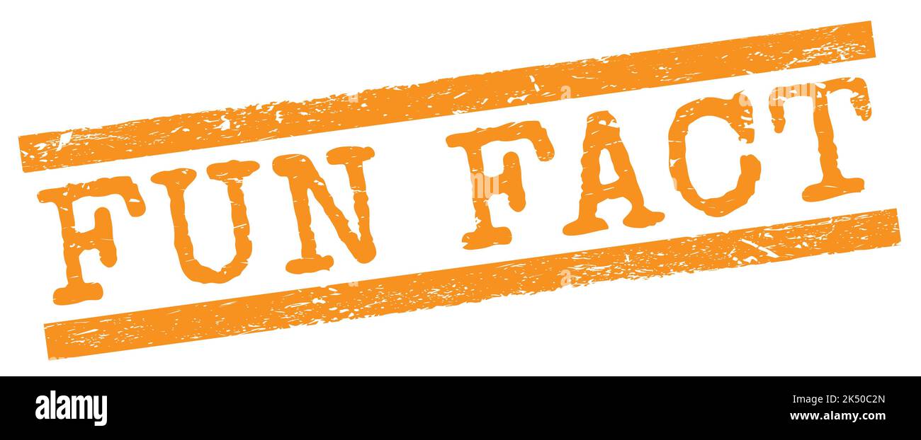 FUN FACT text written on orange grungy lines stamp sign Stock Photo - Alamy
