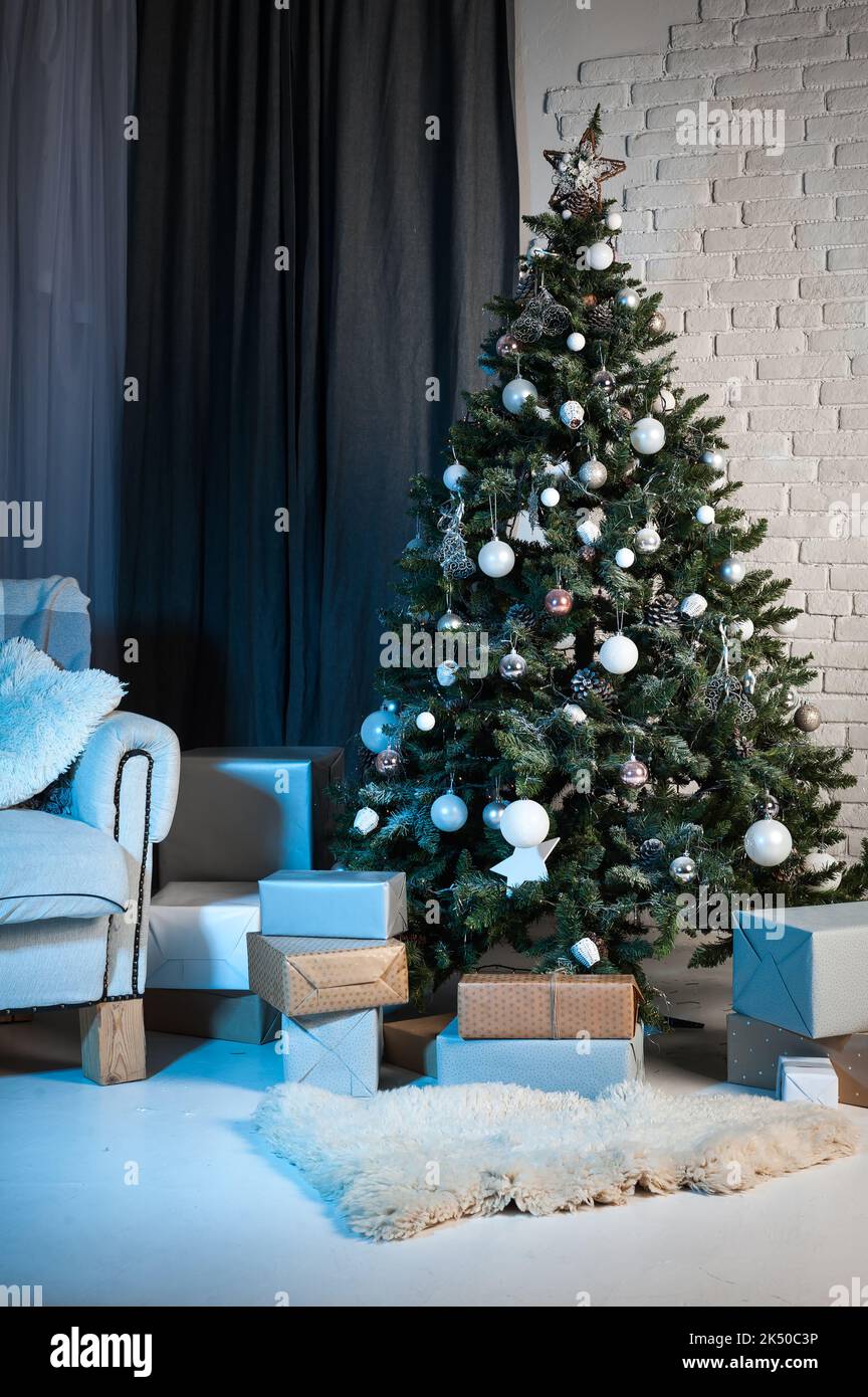 Cozy loft interior christmas hi-res stock photography and images - Alamy