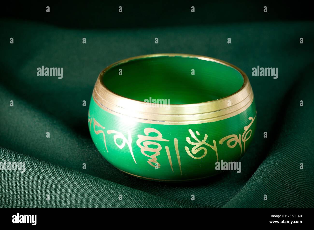 Singing bowl for aura and bio-field recovery from metals Stock Photo ...