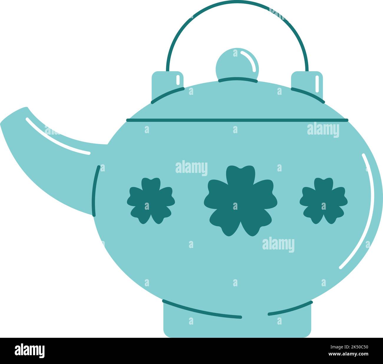 blue chinese teapot utensil icon Stock Vector Image & Art - Alamy