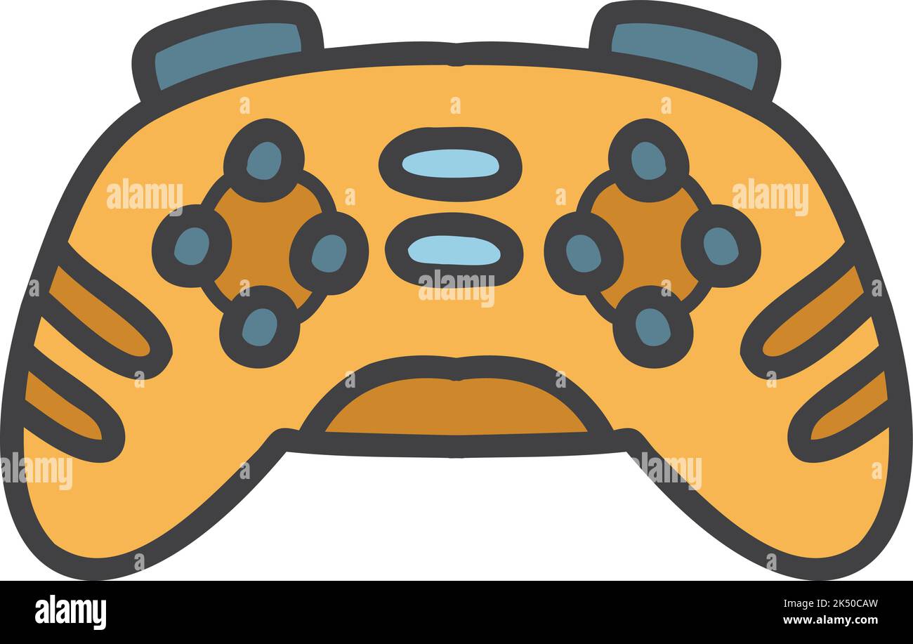 Hand Drawn portable game joystick illustration isolated on background ...