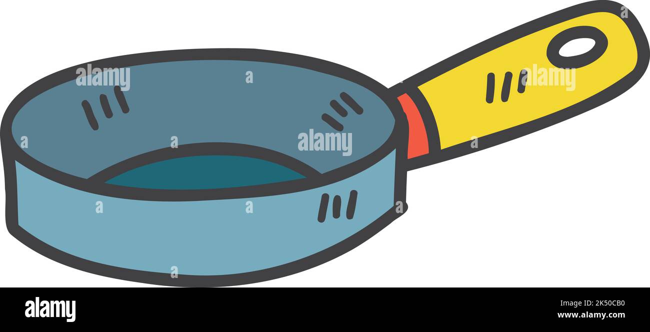 Hand Drawn frying pan illustration isolated on background Stock Vector ...