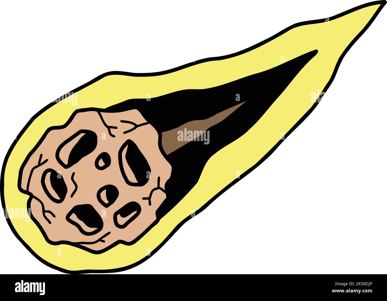 Hand Drawn meteor illustration isolated on background Stock Vector ...