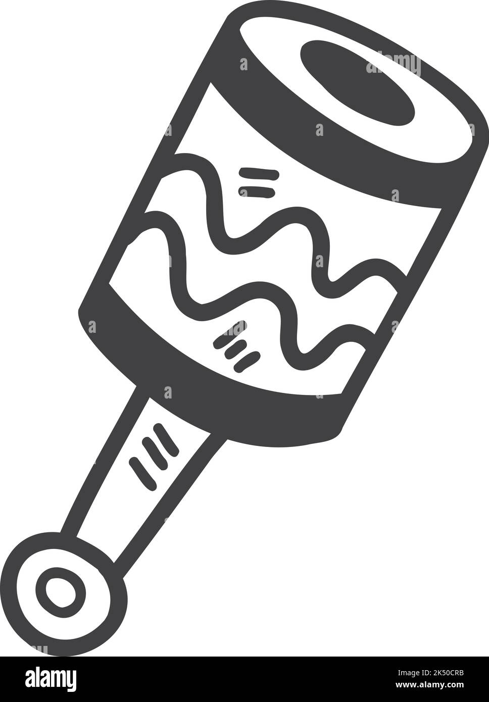 Hand Drawn cute Maracas illustration isolated on background Stock ...