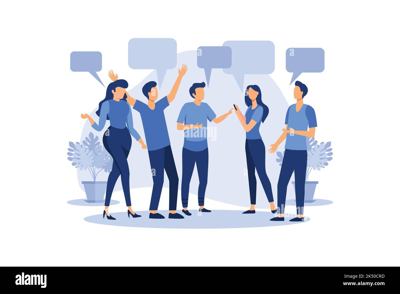 businessmen discuss social network, news, social networks, chat ...