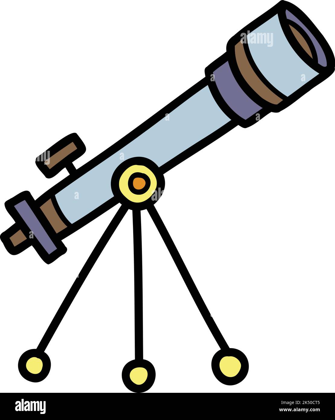Hand Drawn telescope illustration isolated on background Stock Vector ...