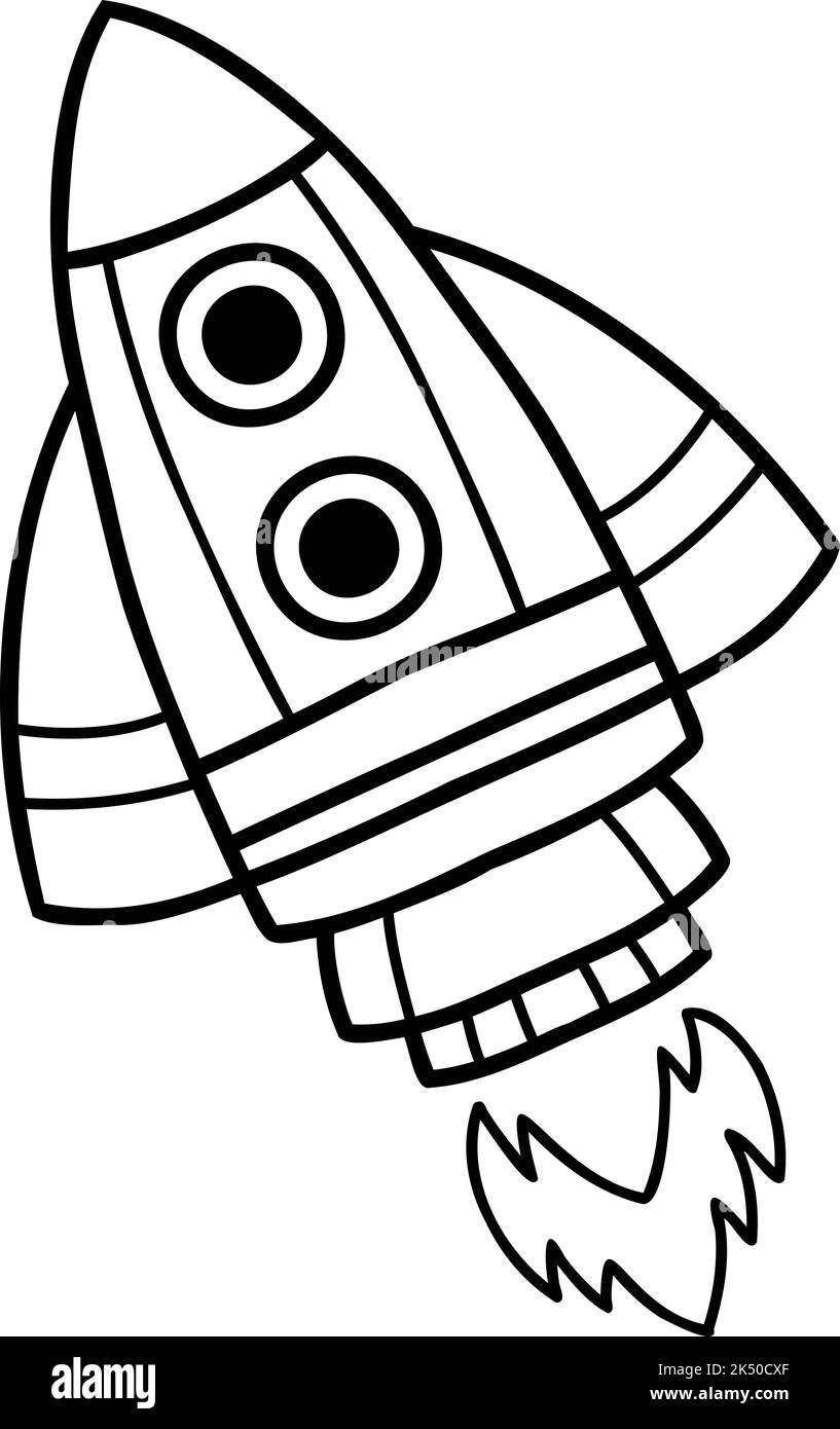 Hand Drawn rockets are flying into space illustration isolated on ...