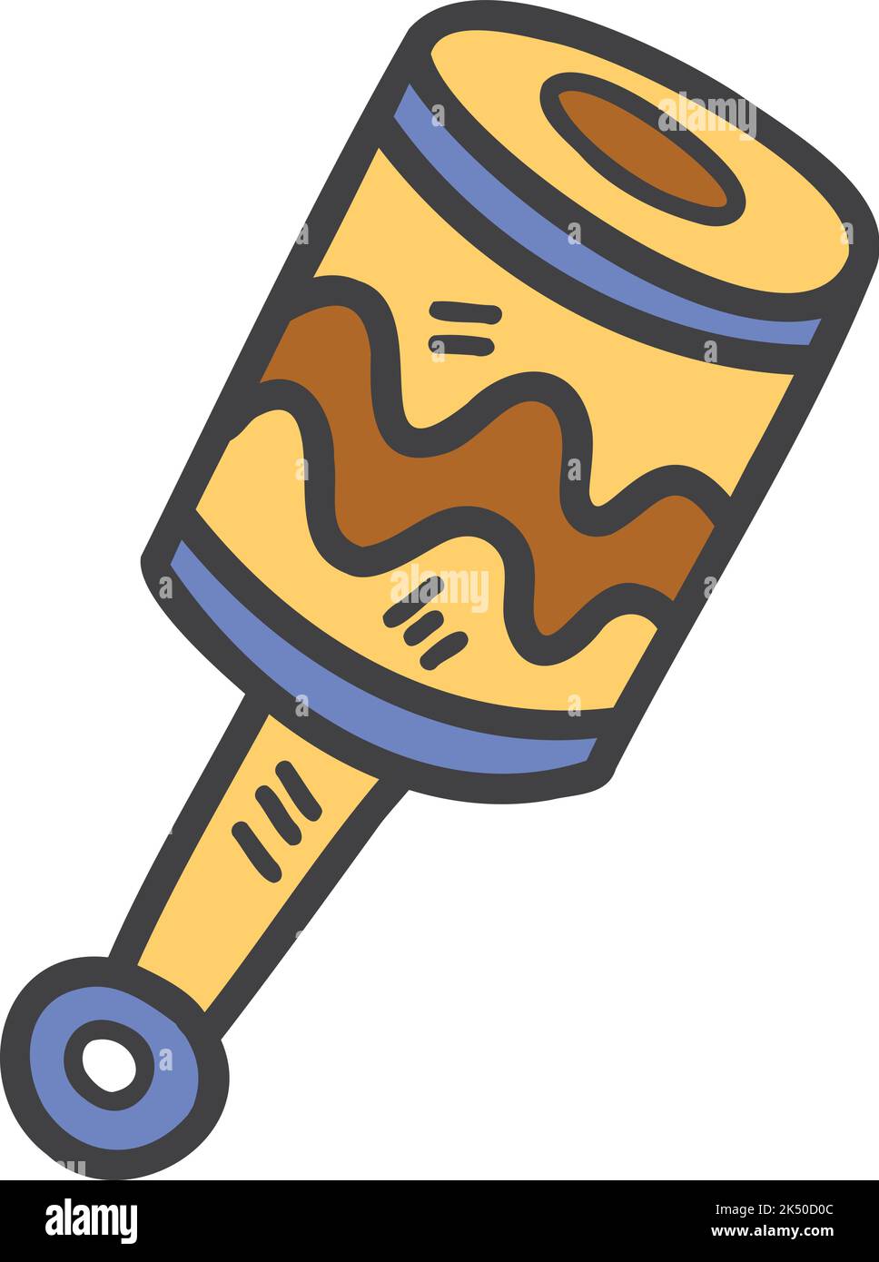 Hand Drawn cute Maracas illustration isolated on background Stock ...