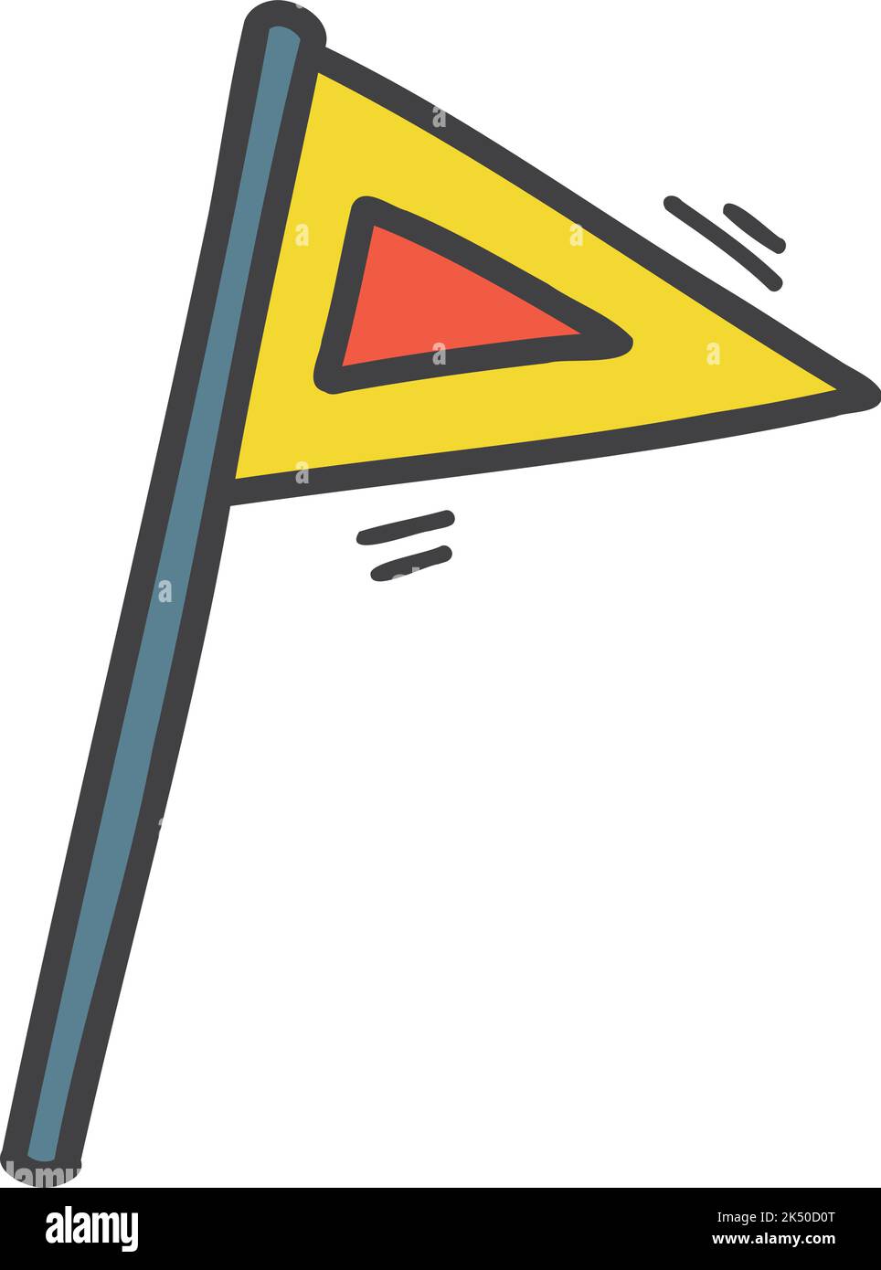 Hand Drawn cute flag illustration isolated on background Stock Vector ...