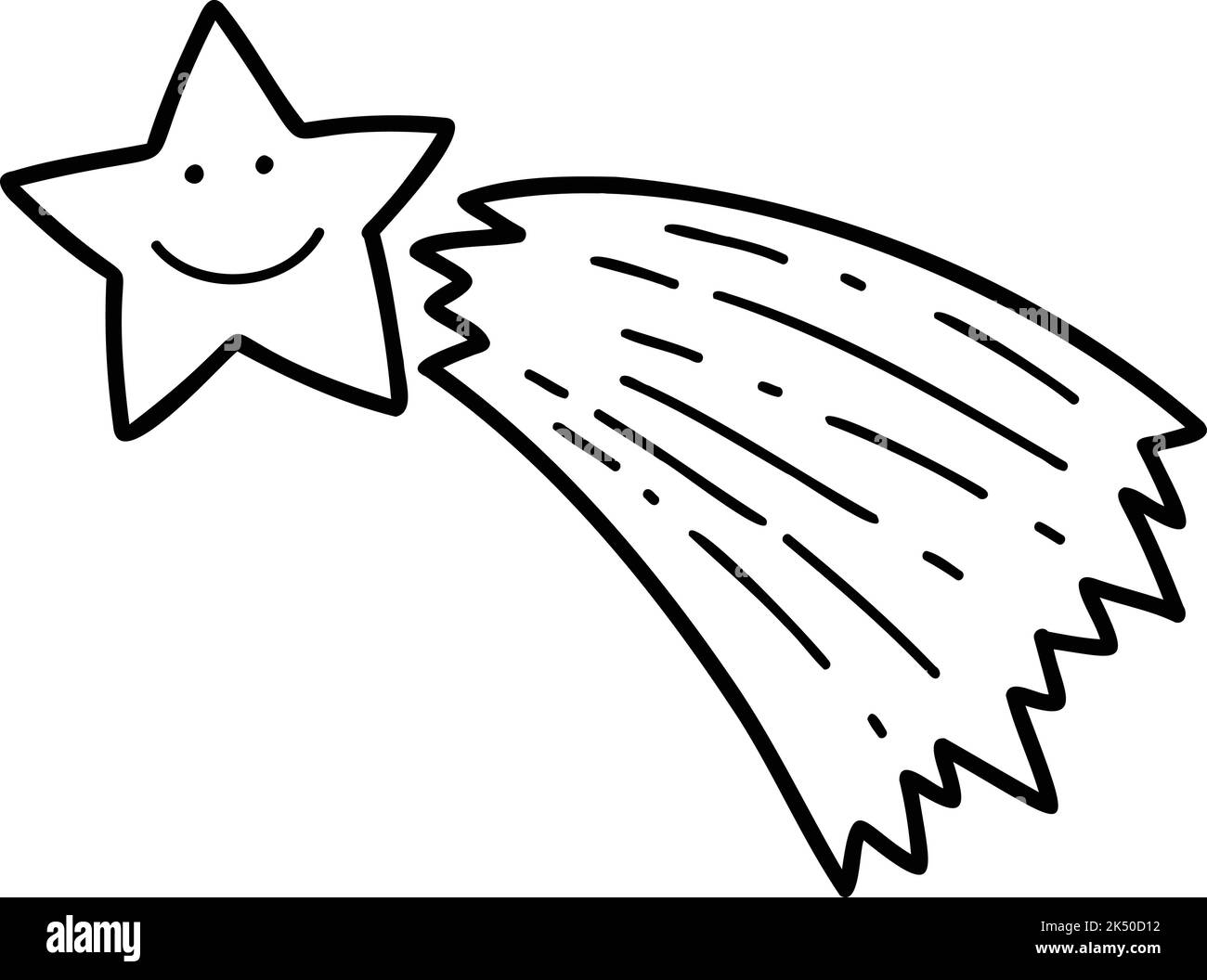 Hand Drawn cute meteor illustration isolated on background Stock Vector ...