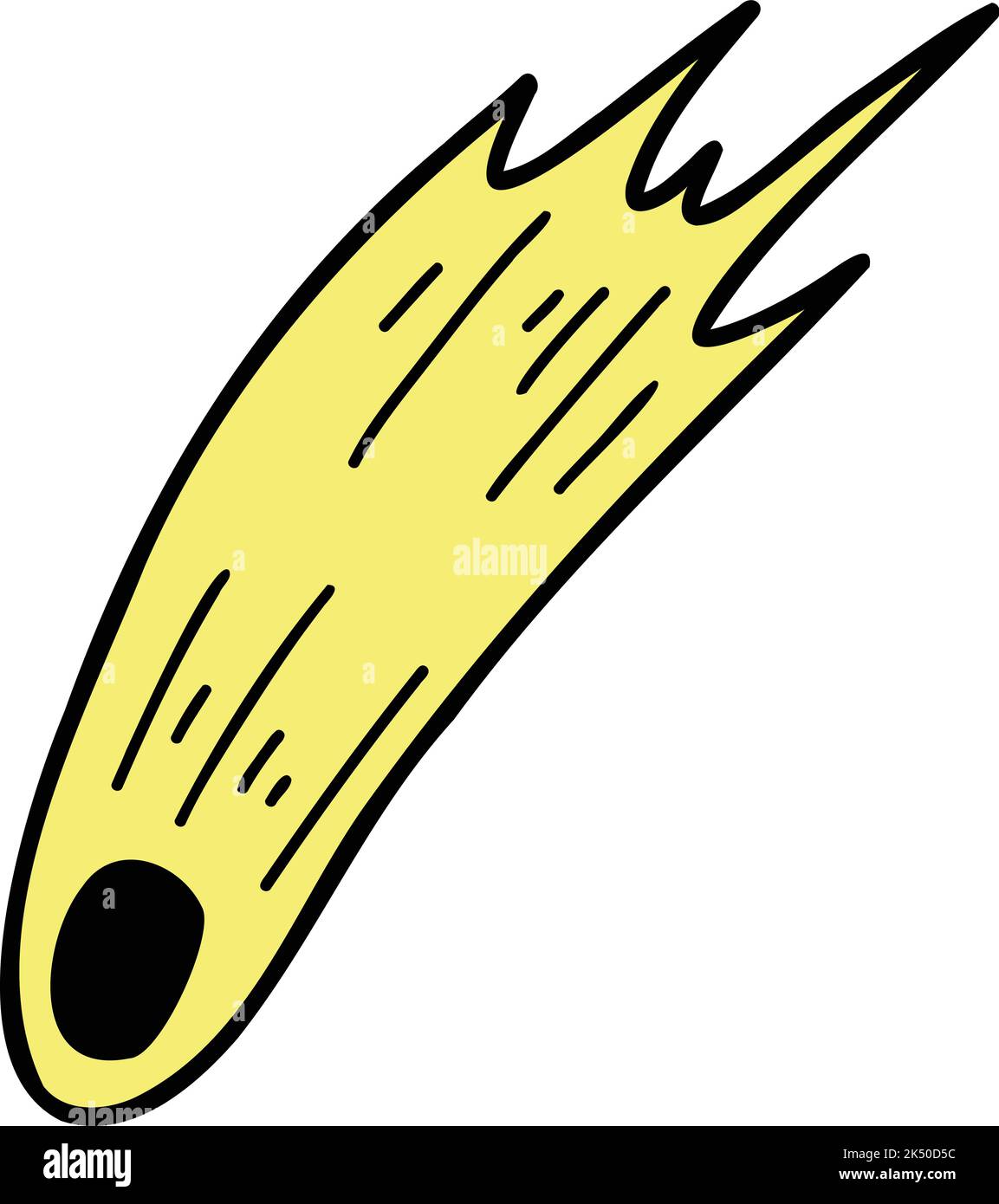 Hand Drawn meteor illustration isolated on background Stock Vector ...