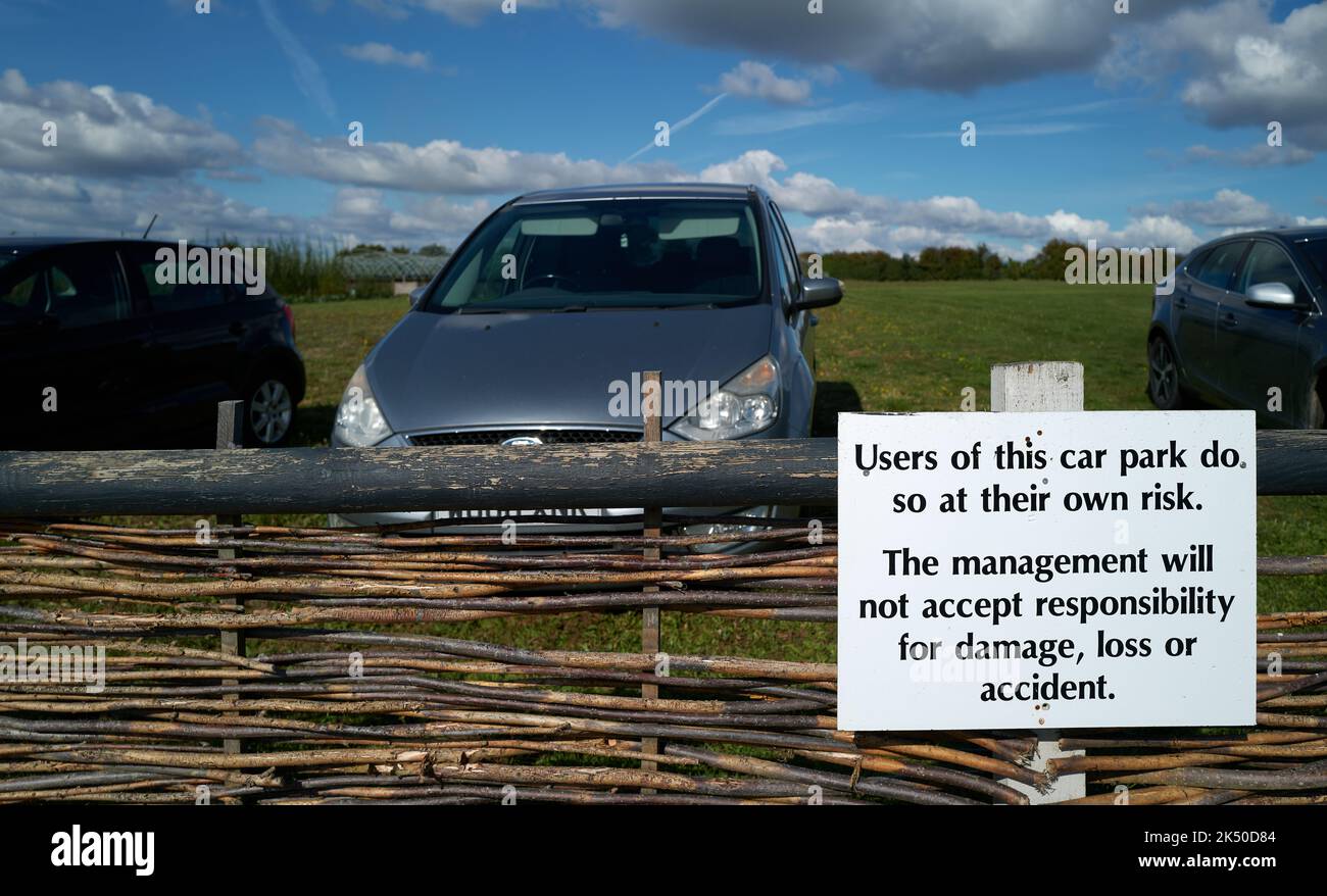 Notice car park responsibility car owners management damage loss hi-res ...
