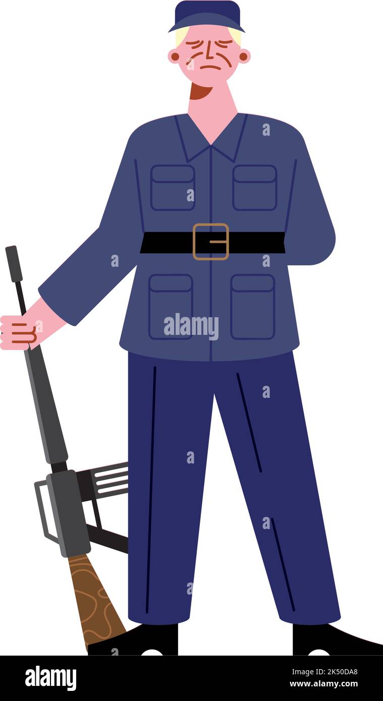 male military veteran standing character Stock Vector Image & Art - Alamy