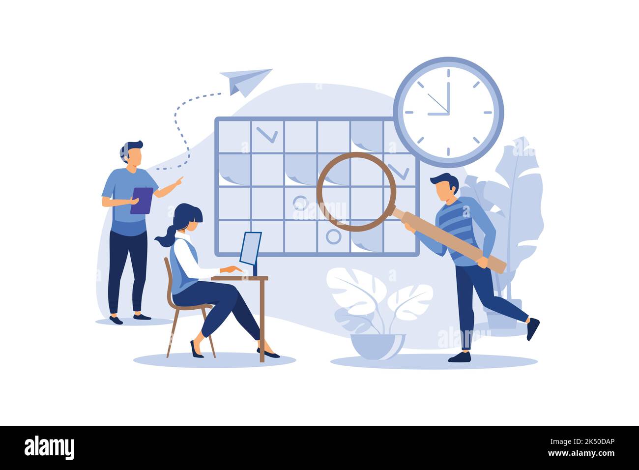 whiteboard with schedule plans, work planning, daily routine, people ...