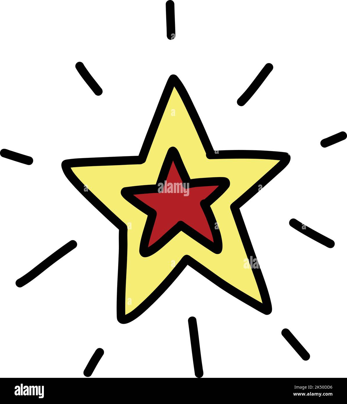 Hand Drawn the stars are shining illustration isolated on background ...