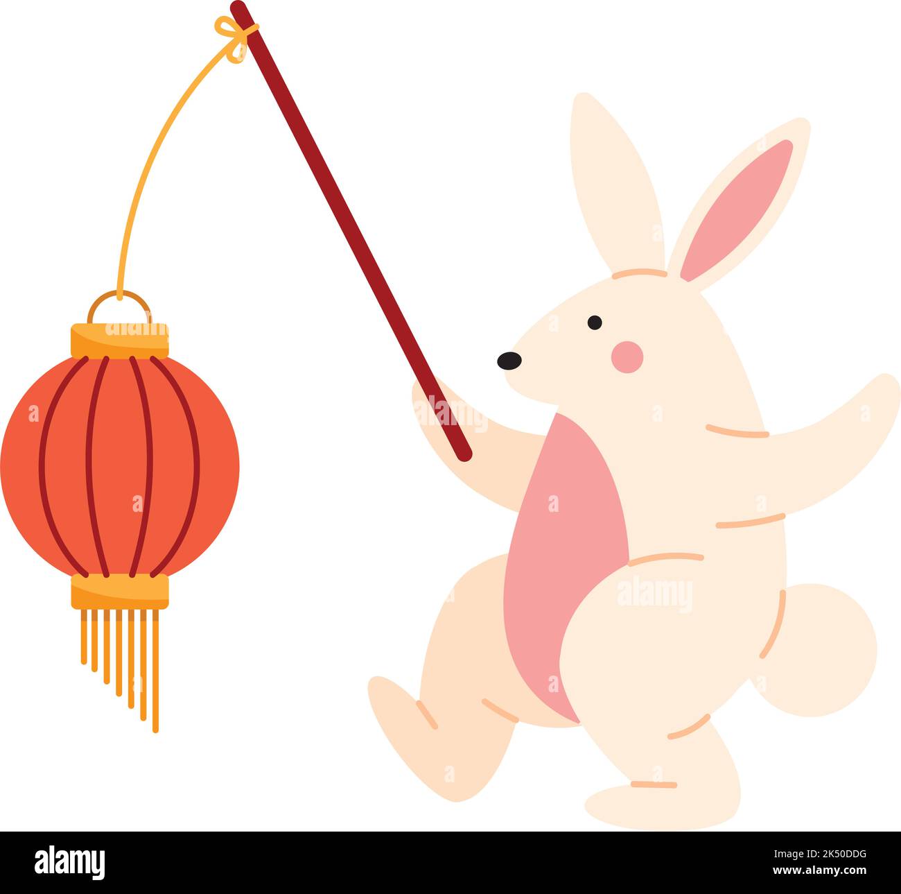 mid autumn rabbit with lamp Stock Vector Image & Art - Alamy
