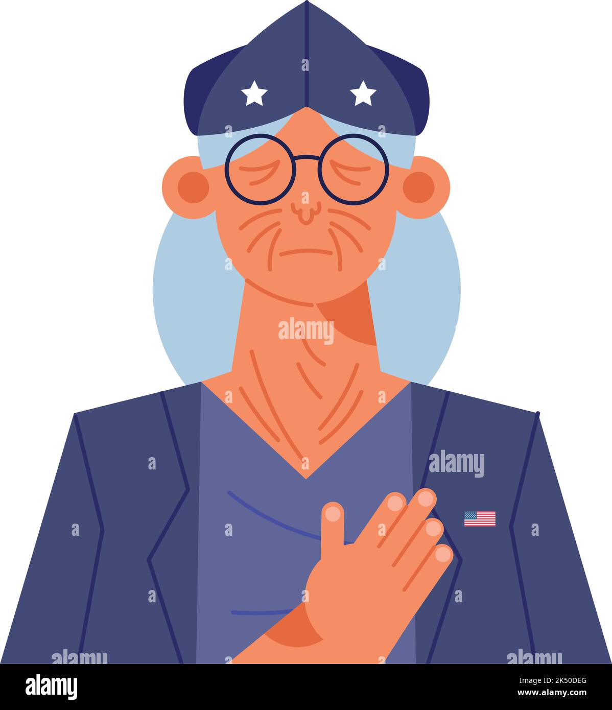 old woman military veteran character Stock Vector Image & Art - Alamy