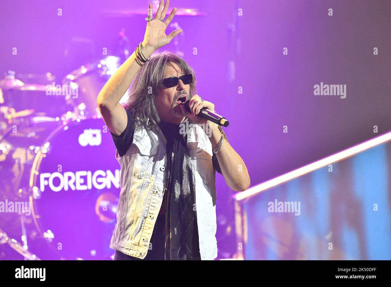 Paris, France. 04th Oct, 2022. Foreigner performs live at Salle Pleyel concert hall on October 4 ...