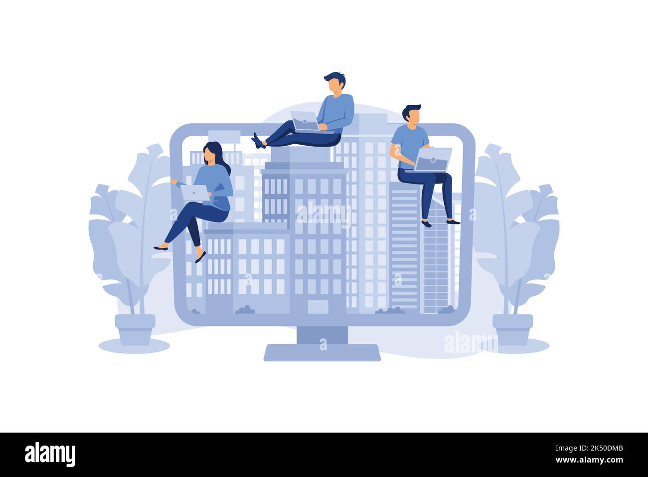 Self-isolation from a pandemic. Remote work from home during quarantine ...