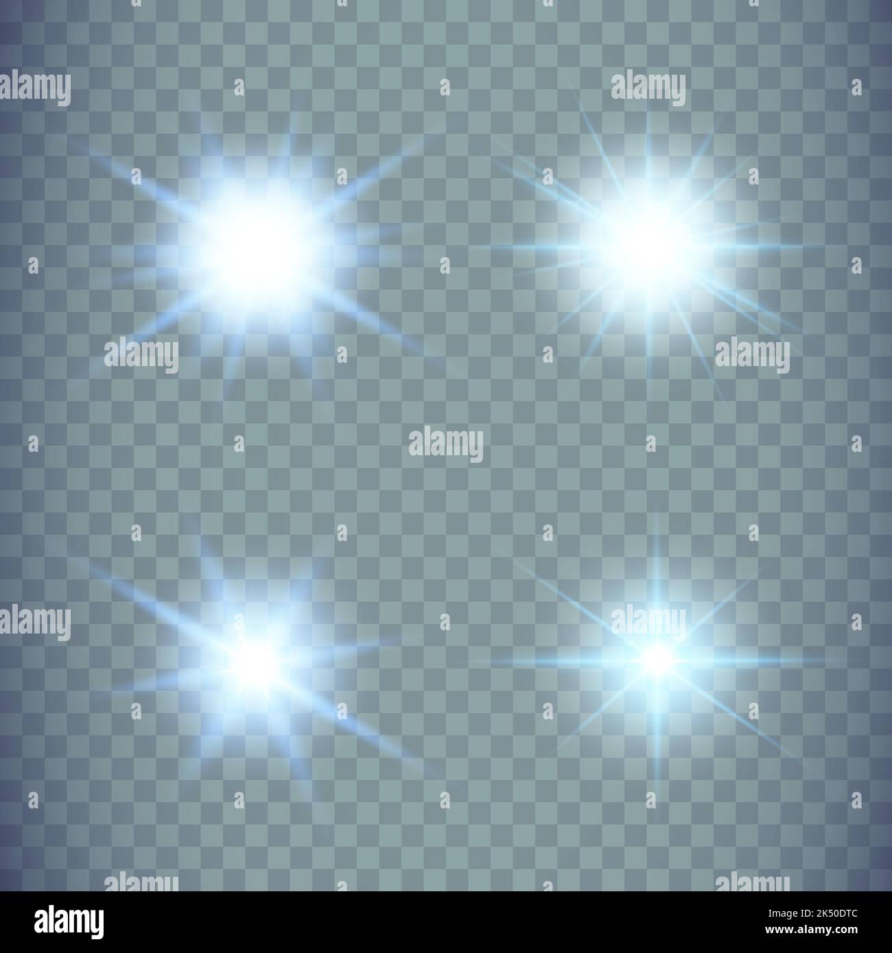 Glow light effect with white and blue sparks shining with special light ...