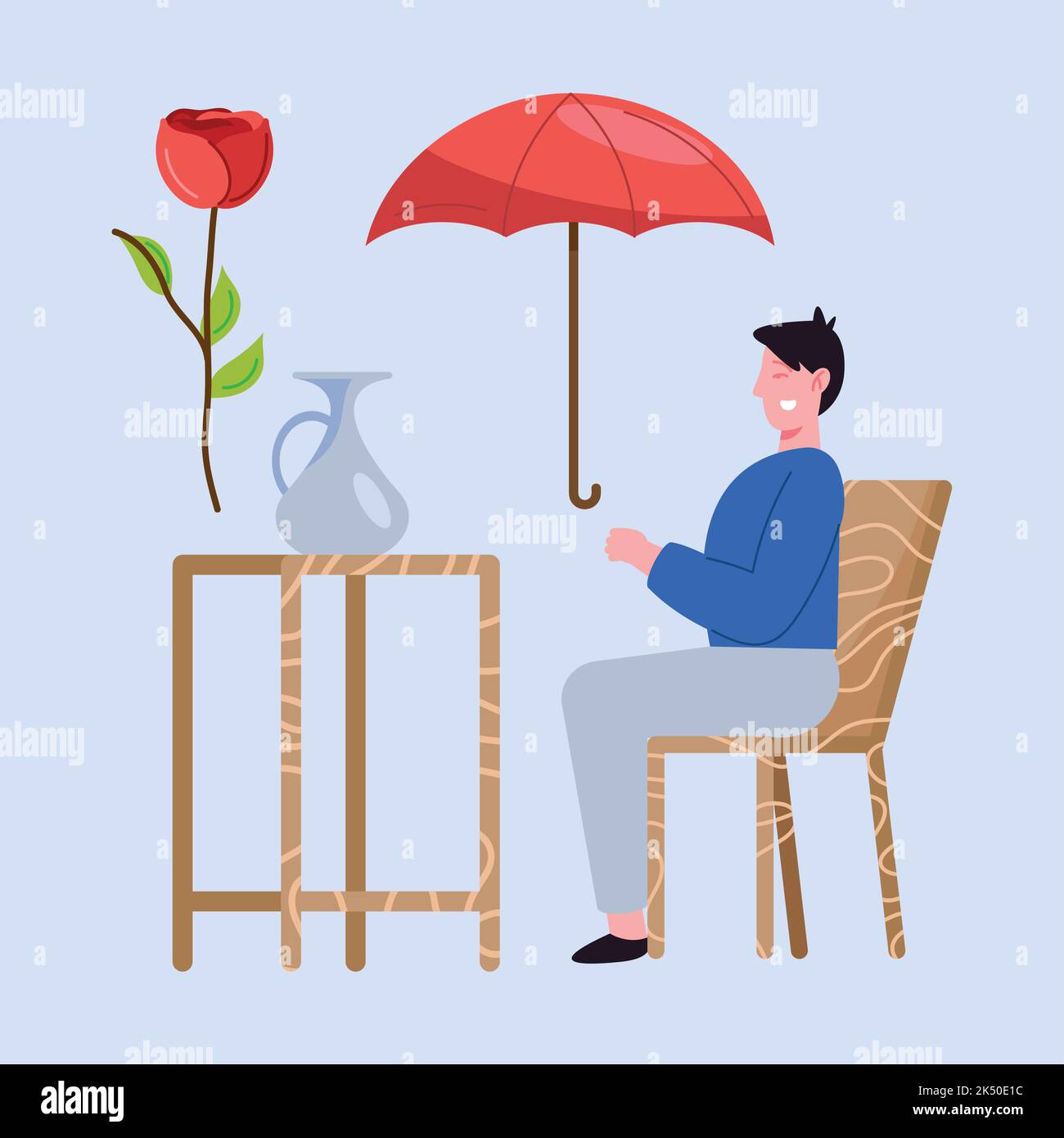 korean man with set icons Stock Vector Image & Art - Alamy