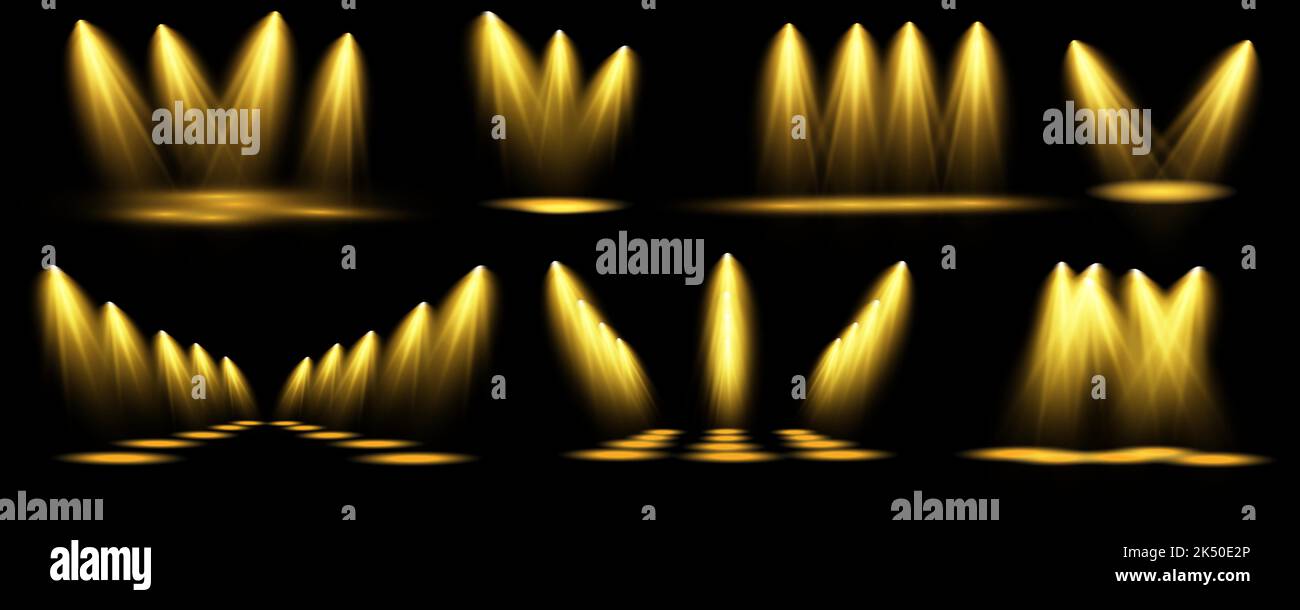 Vector Spotlights. Scene. Light Effects. Glow light effect. Vector ...