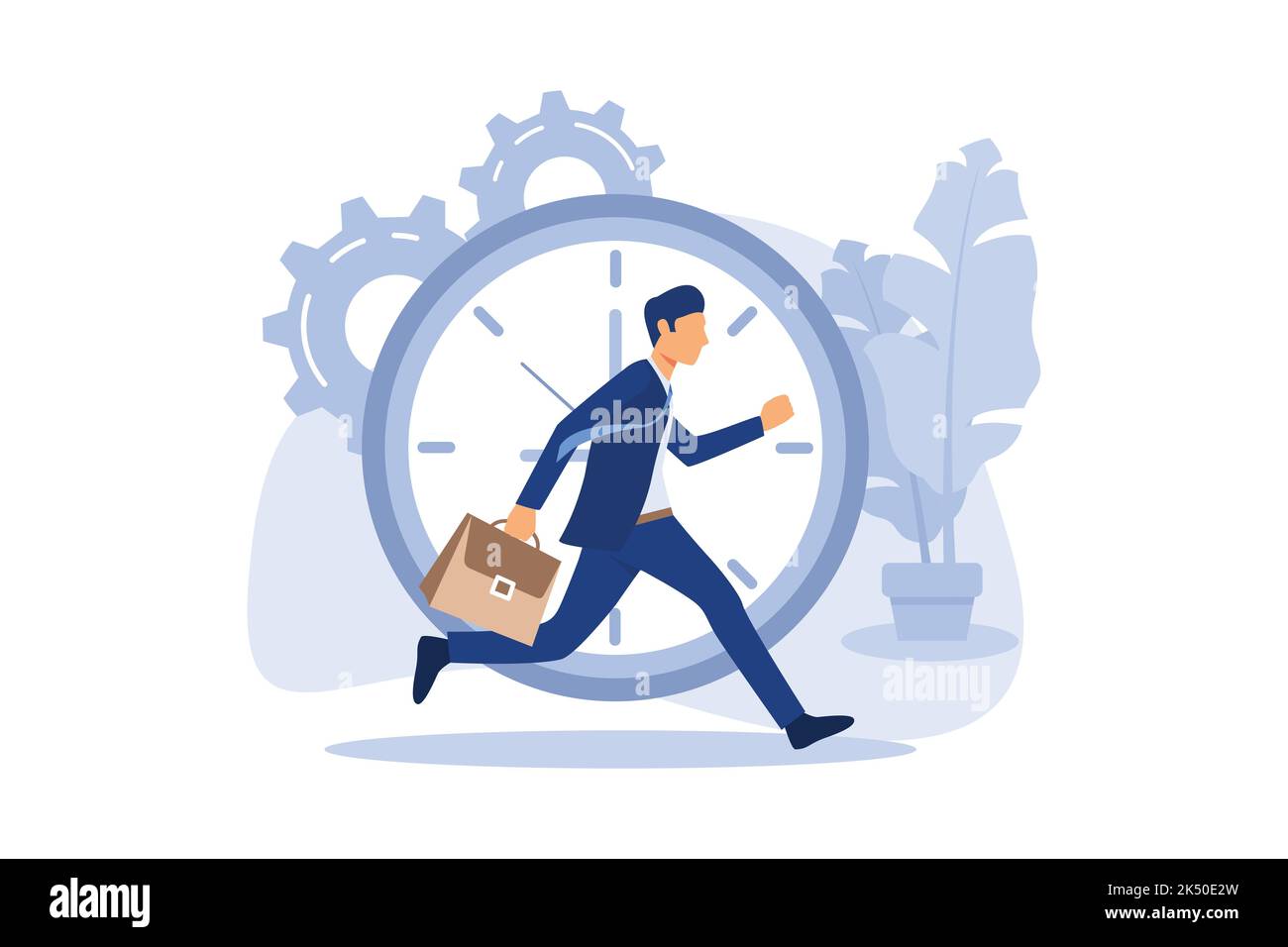 work time management concept, quick response, people rush to do ...