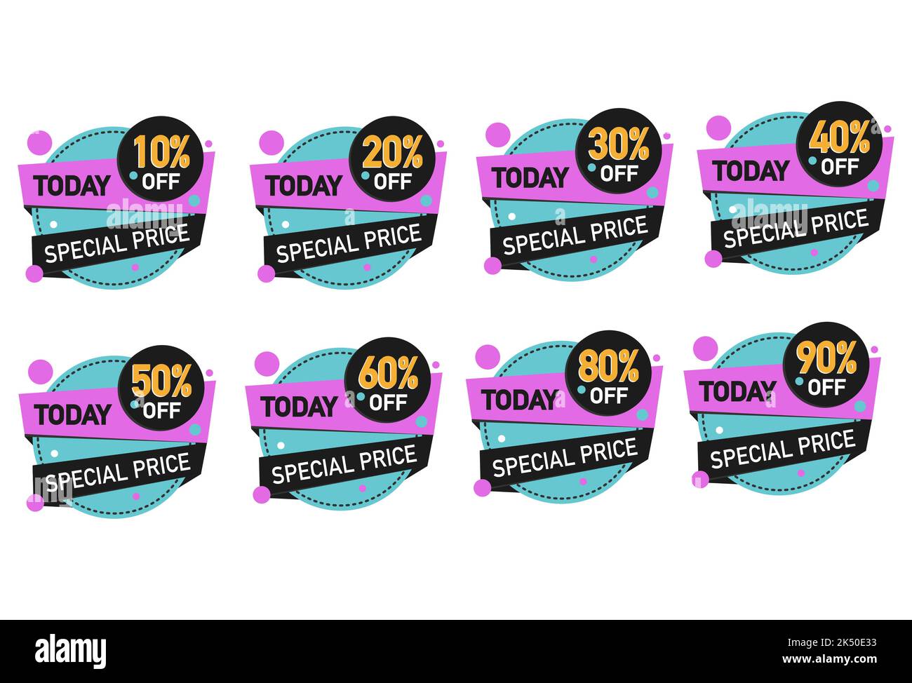 today special price set of bright banners vector Stock Vector Image ...