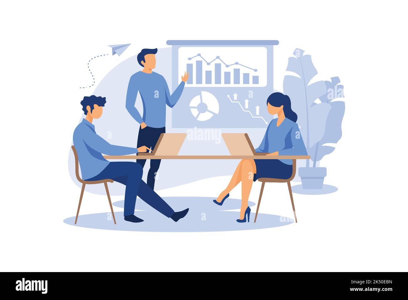 workers are sitting at the negotiating table, collective thinking and ...