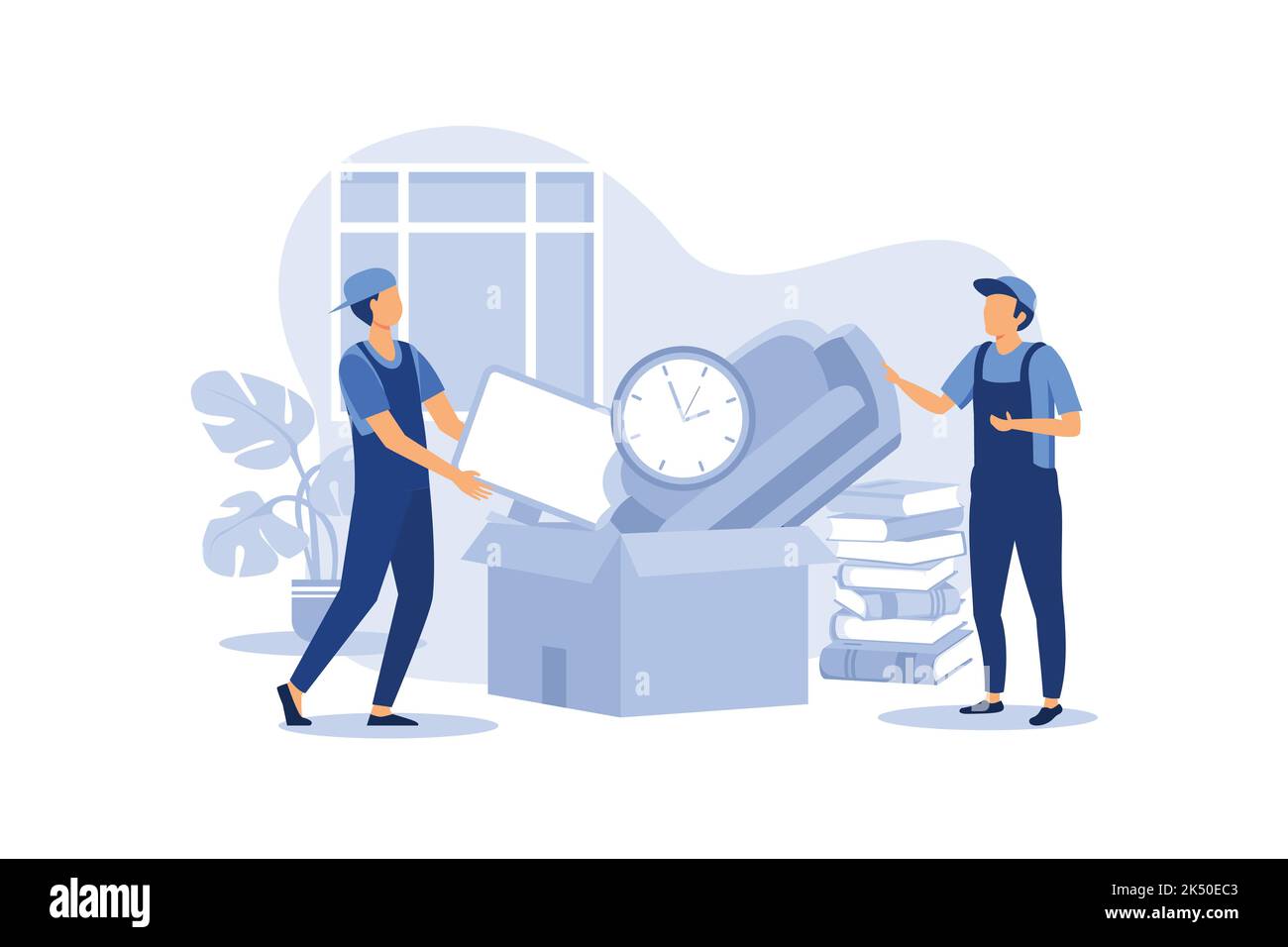 service for moving and transporting things and objects. vector ...