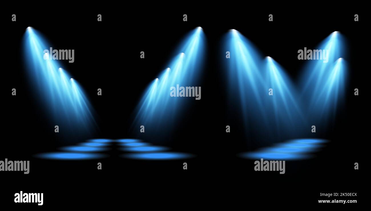 Vector Spotlights Scene Light Effects Glow Light Effect Vector Illustration Stock Vector