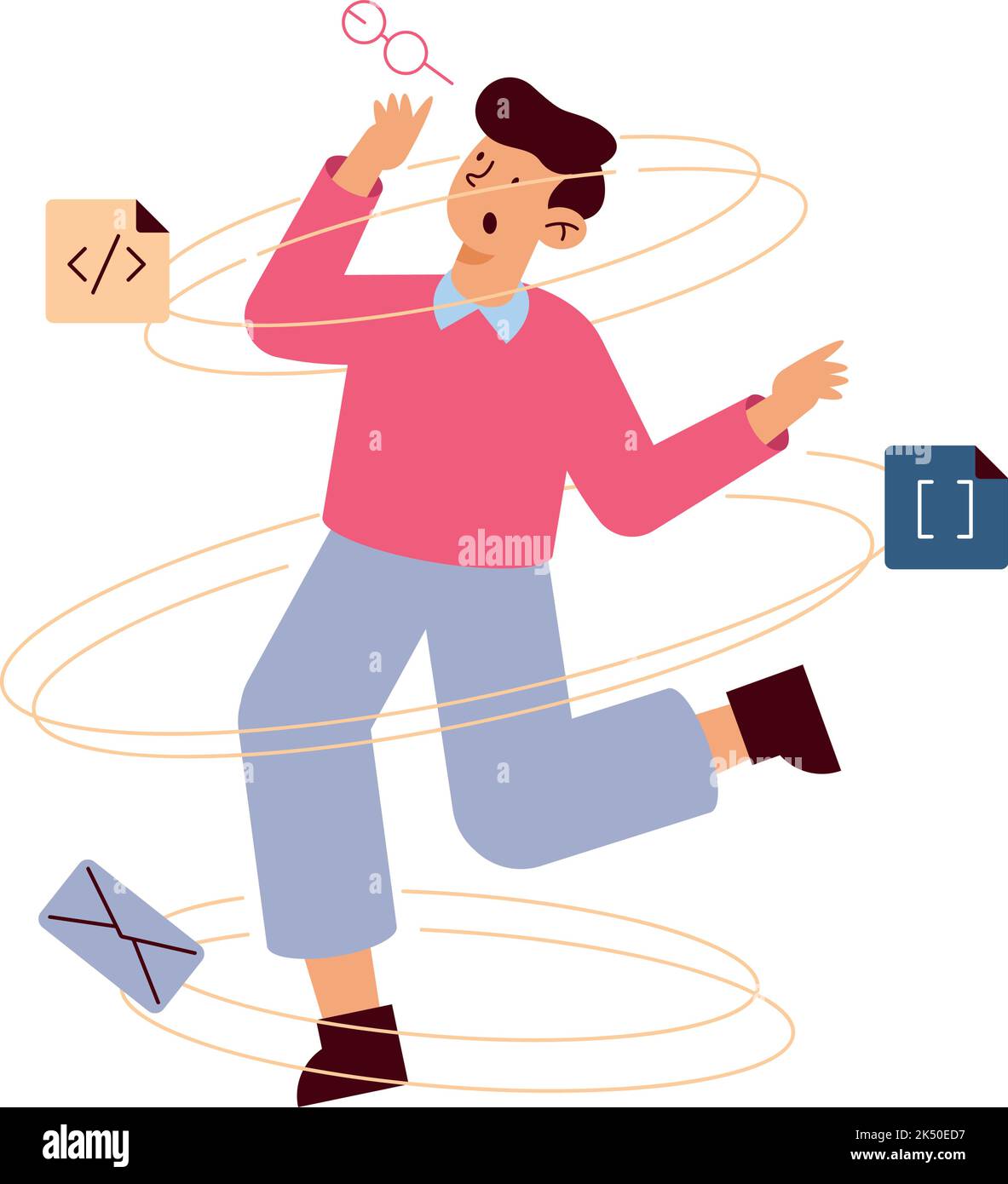 developer man with envelope character Stock Vector Image & Art - Alamy