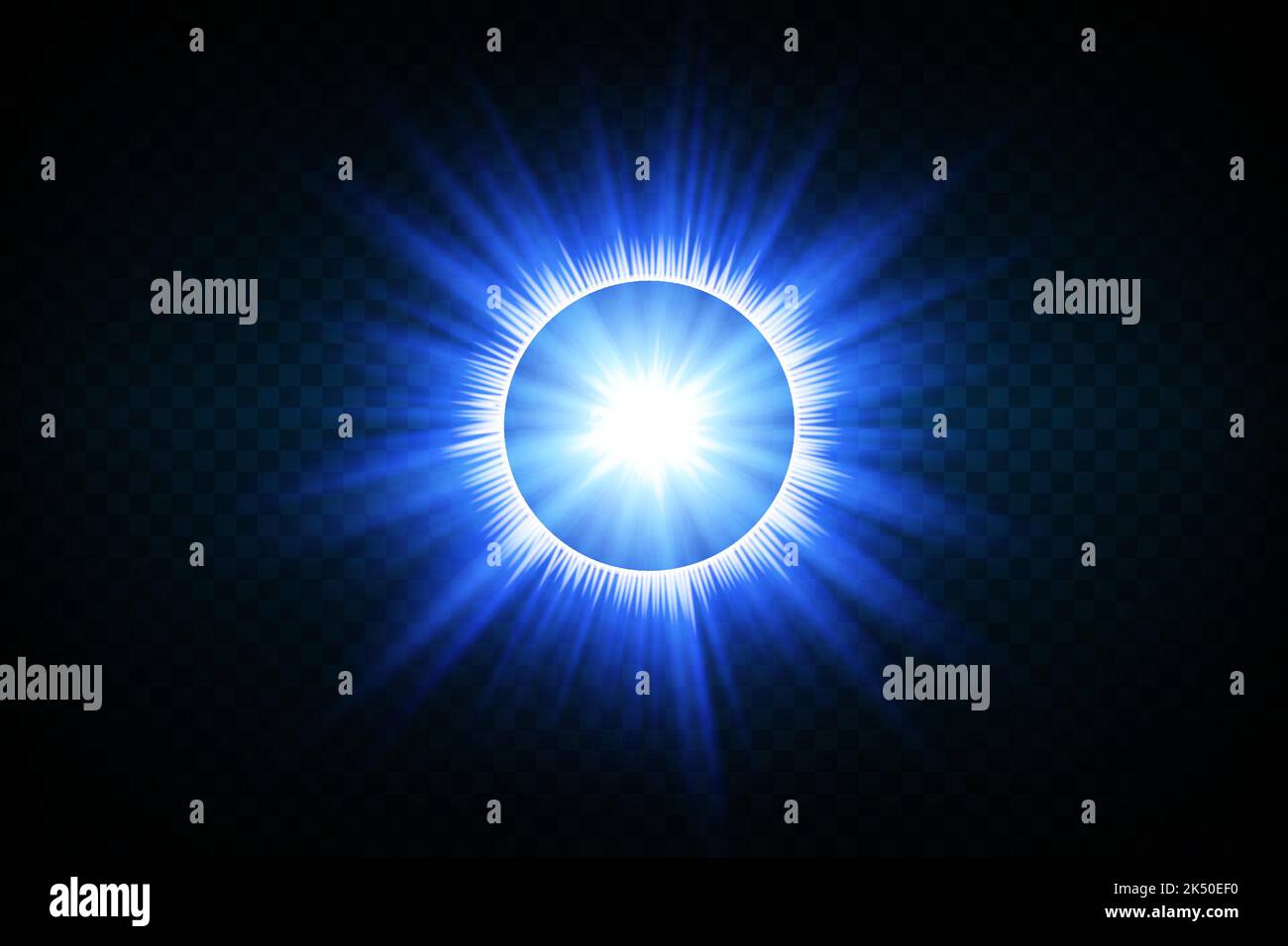 Glow light effect with white and blue sparks shining with special light ...