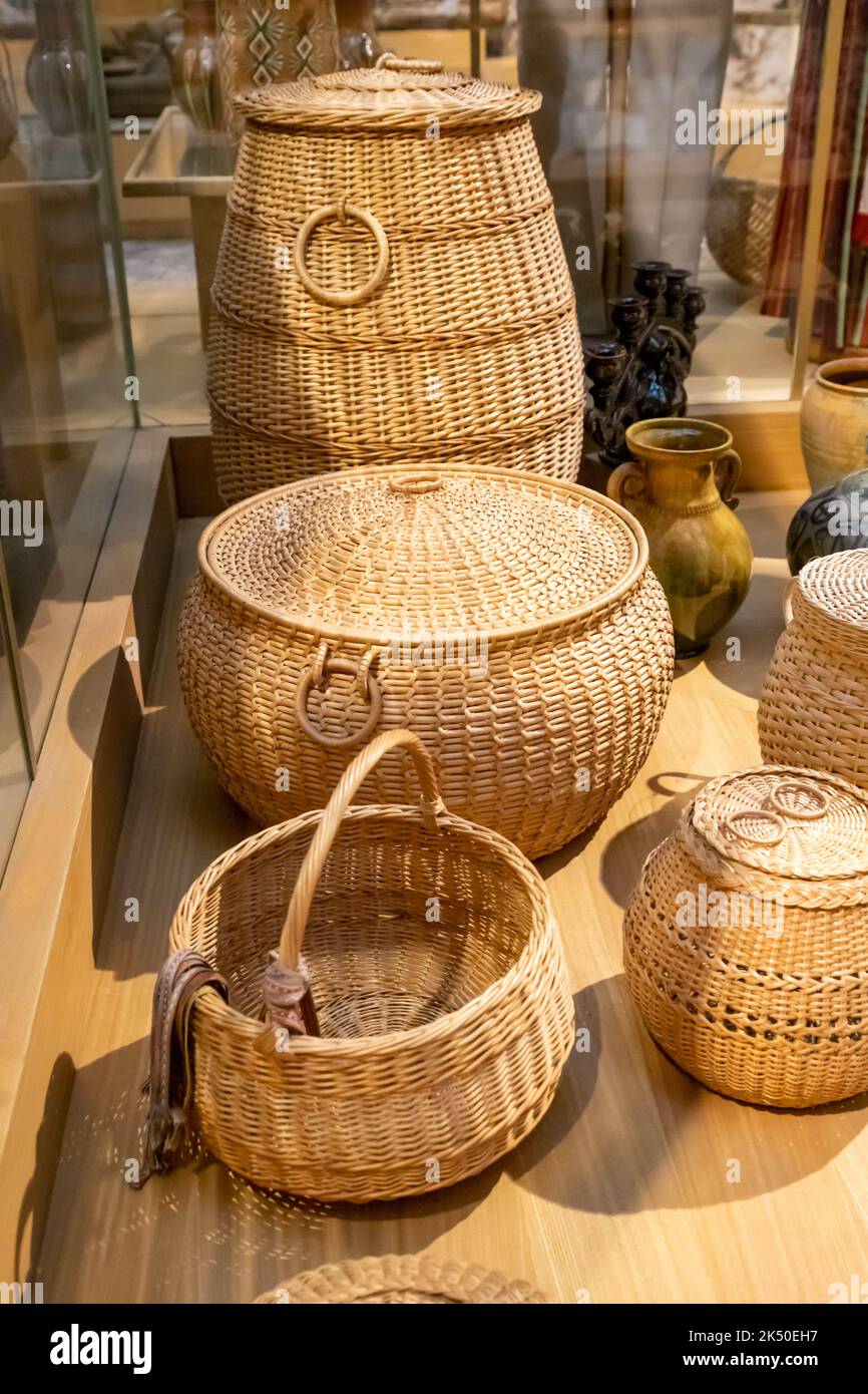 Different types baskets woven hi-res stock photography and images - Alamy