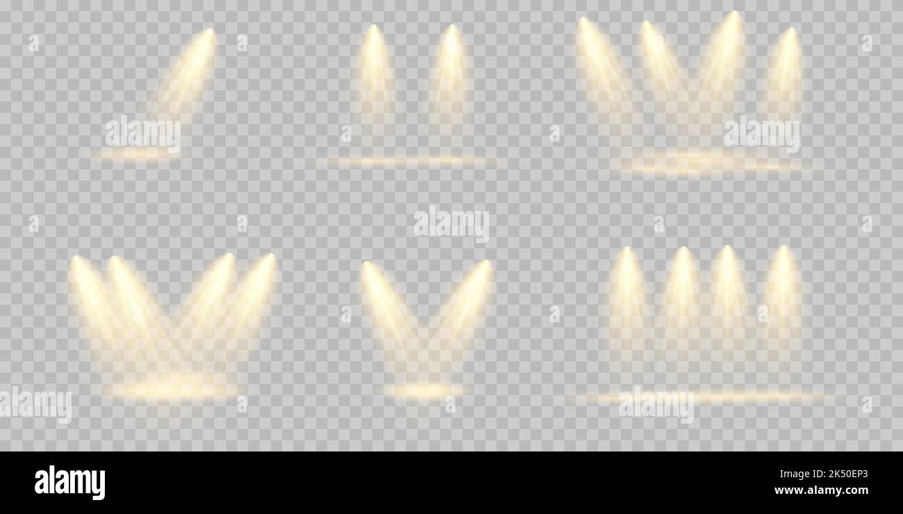 Vector Spotlights. Scene. Light Effects. Glow light effect. Vector ...