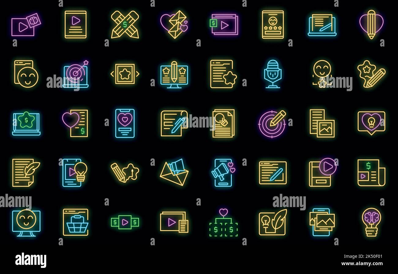 Content plan icons set outline vector. Code website. Web content vector ...