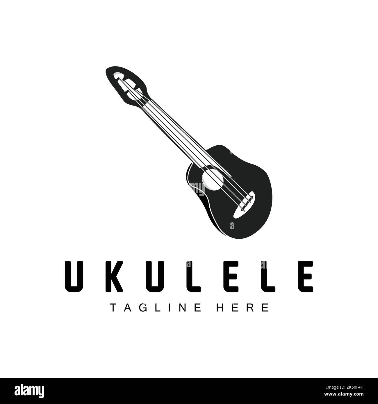 Minimalist Ukulele Music Logo Design, Ukulele Guitar Vector. Ukelele ...