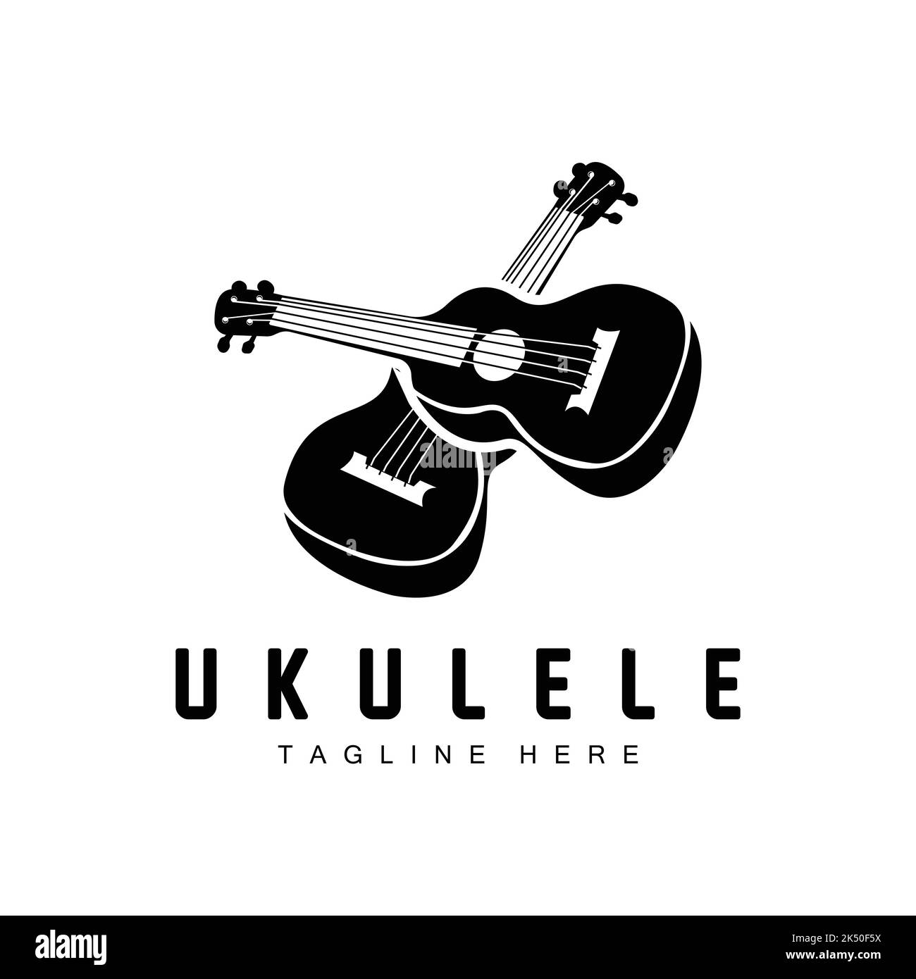 Minimalist Ukulele Music Logo Design Ukulele Guitar Vector Ukelele