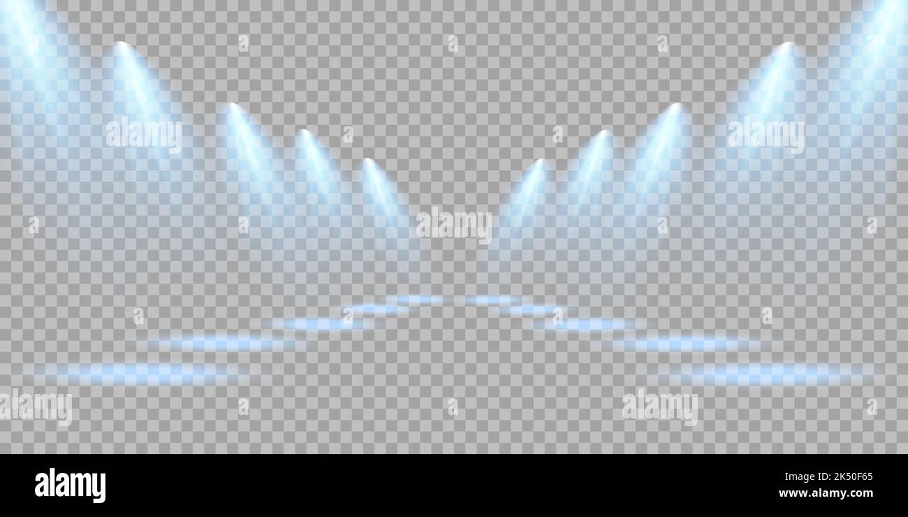 Vector Spotlights. Scene. Light Effects. Glow light effect. Vector ...