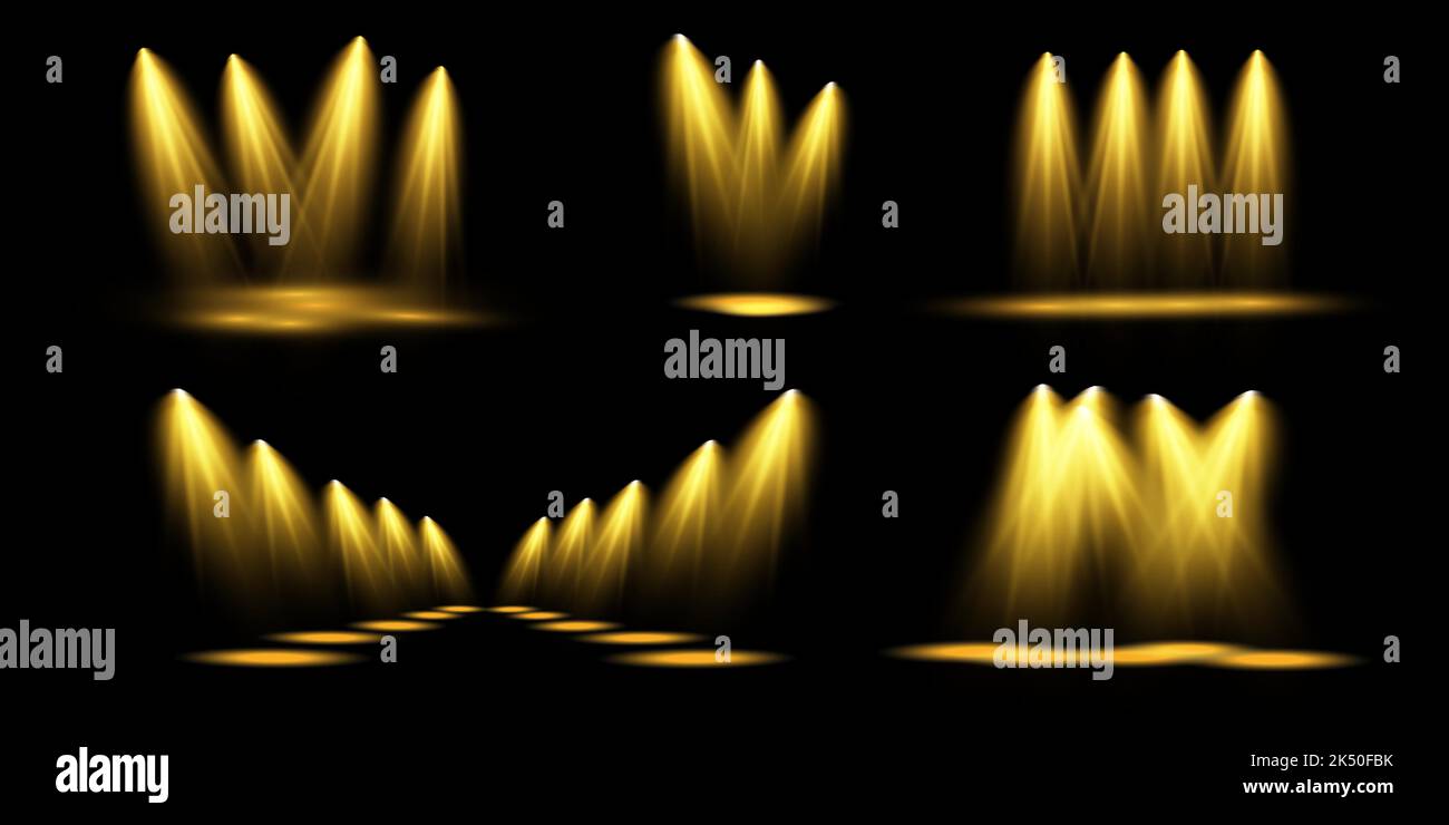 Vector Spotlights. Scene. Light Effects. Glow light effect. Vector ...