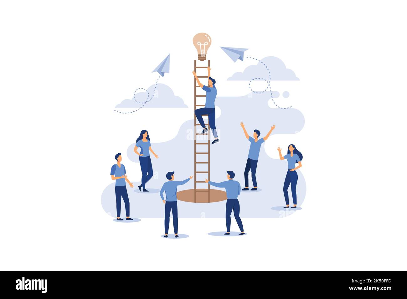 Cartoon illustration business man hanging hi-res stock photography and ...