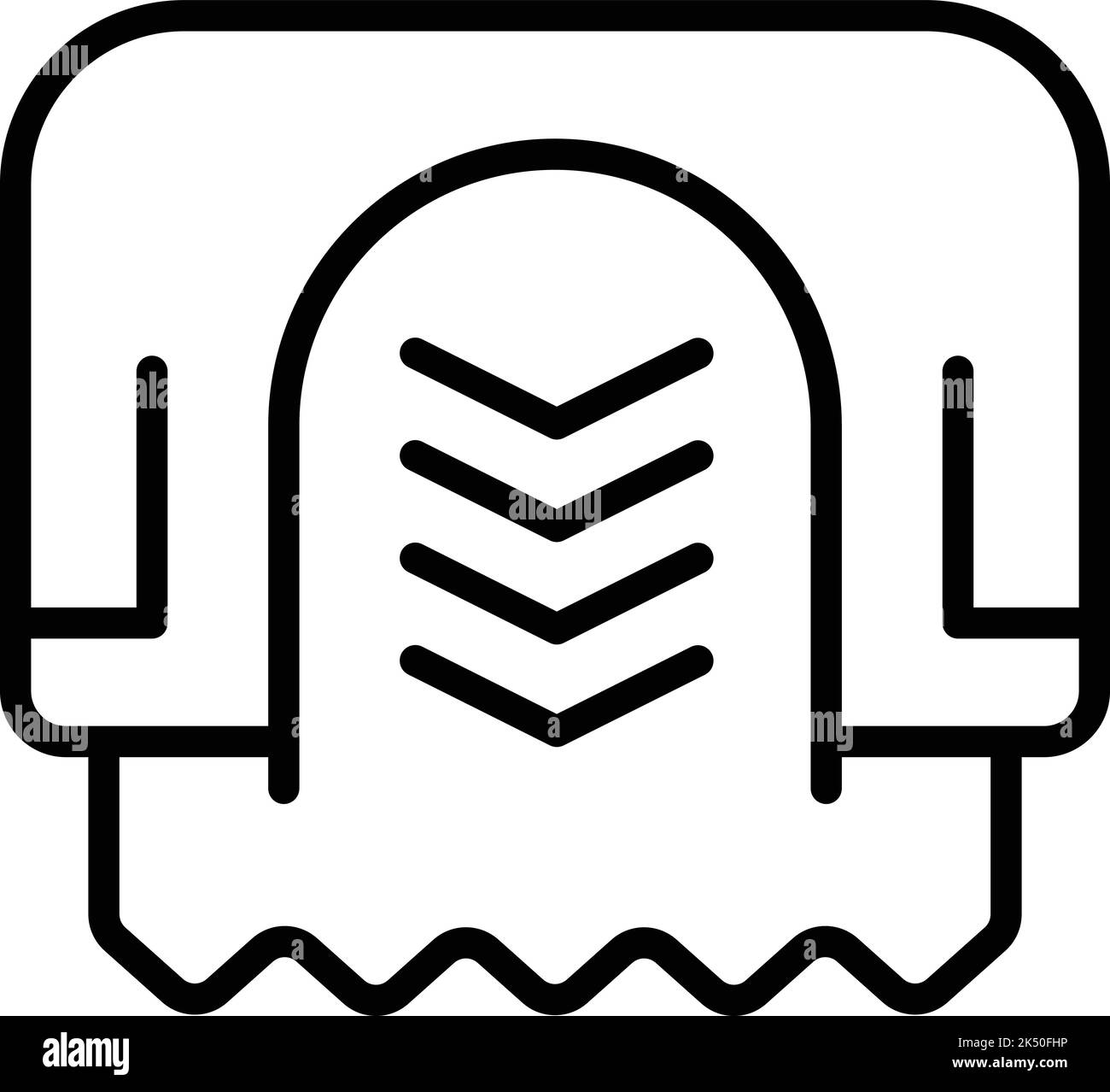 Automatic warm dryer icon outline vector. Air machine. Paper symbol ...